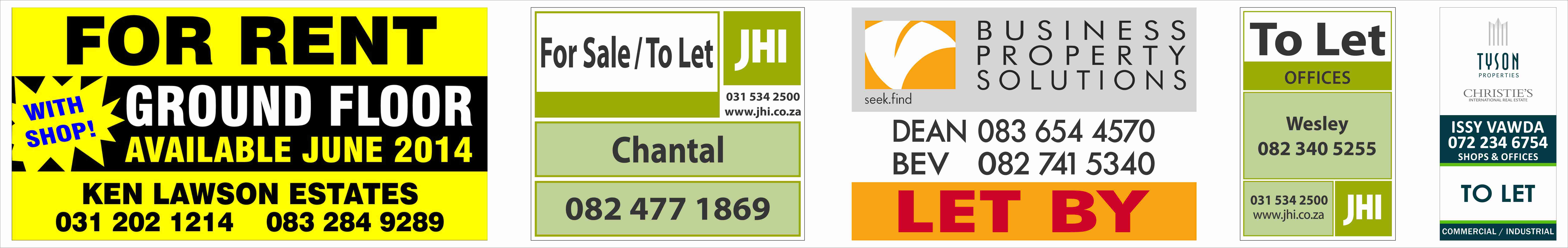 Commercial Property Boards, screen printing